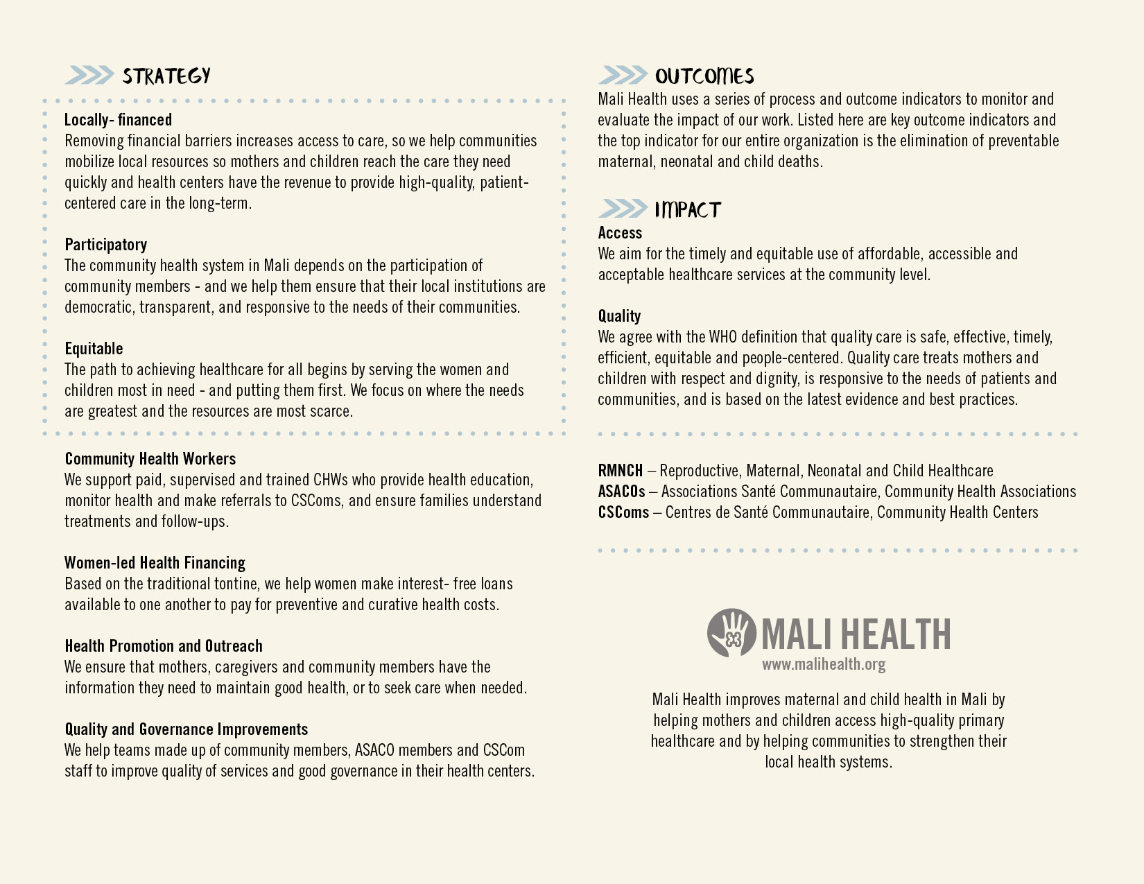 Our Impact | Mali Health
